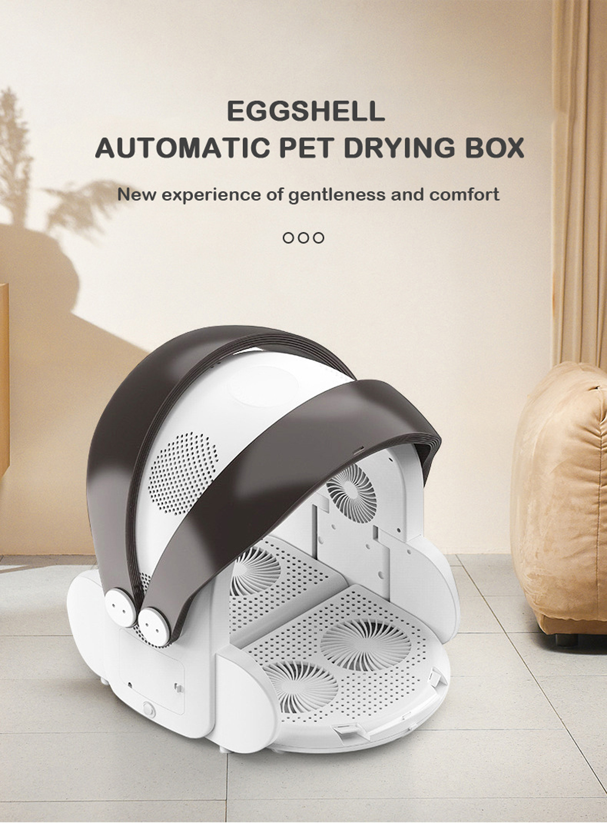 Eggshell Pet Drying Box WB102 Automatic Cat Dryer Dog Hair Blower 600W ...