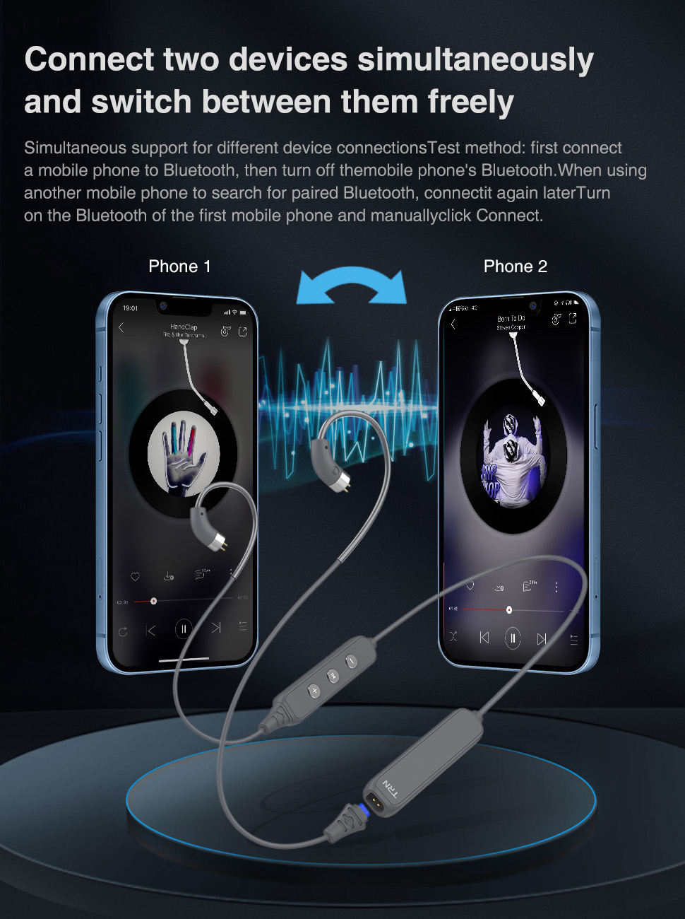 Trn Bt3xs 15h Ultra-Long Battery Life Neck-Hanging Bluetooth Module For ...