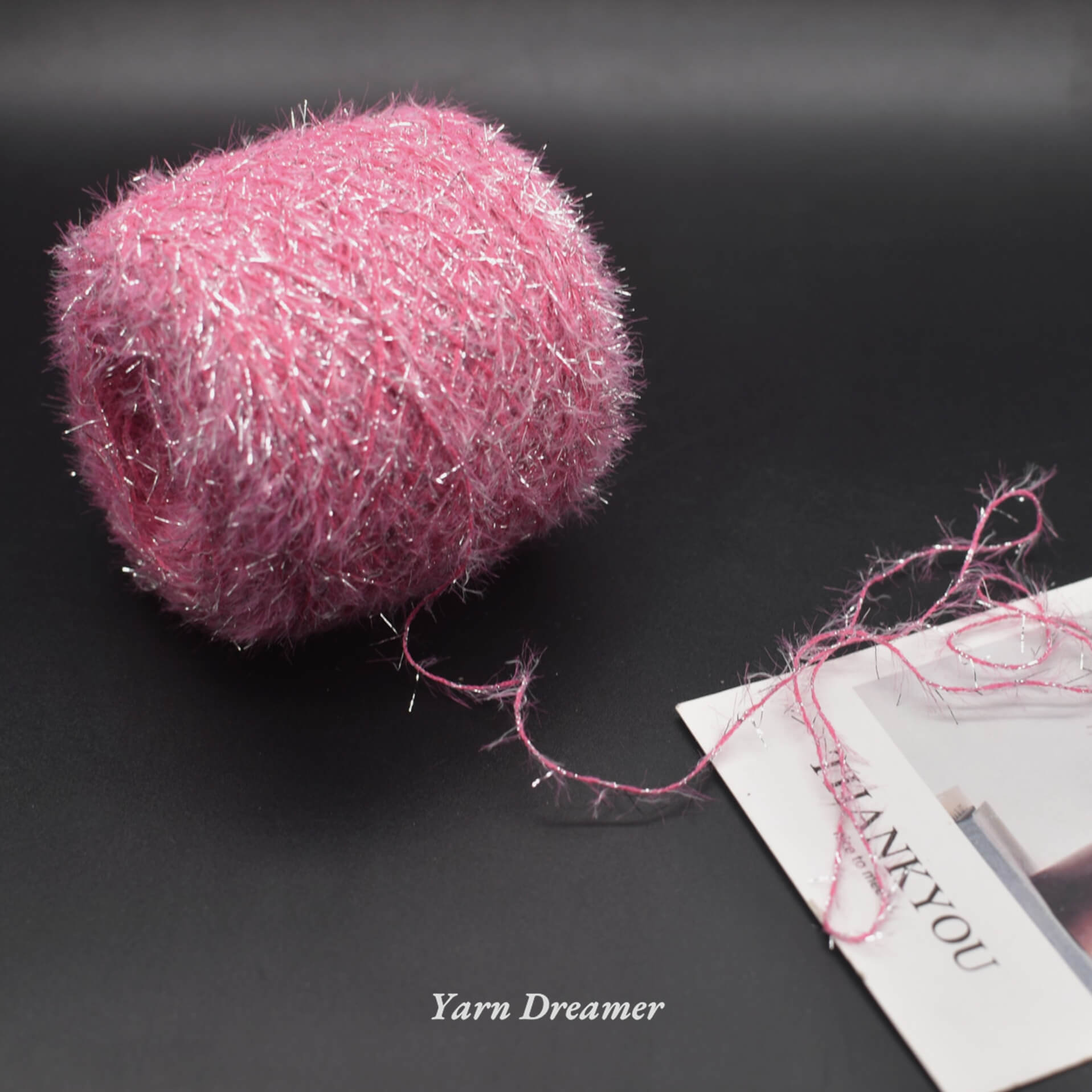 Shiny Feather Yarn Silky Fluffy Wool Yarn DIY Crochet Yarn Hand ...