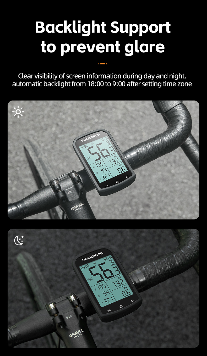 ROCKBROS Bike Computer Speedometer M1 GPS Wireless Road Bike Mtb Speed ...
