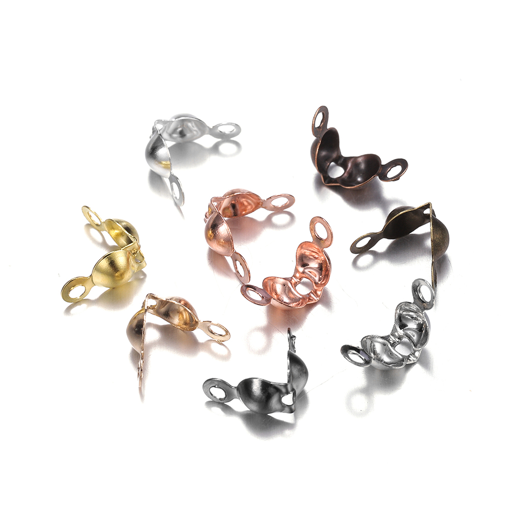 St.kunkka 100pcs 4x7mm Connector Clasp Fitting Ball Chain Calotte End ...