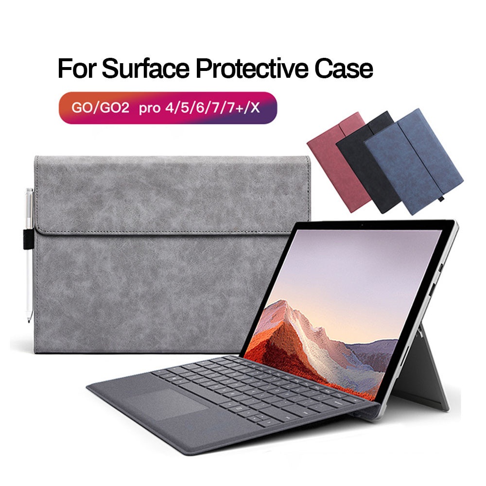 PU Leather Case For Microsoft Surface Pro 12 11 10 9 8 7 7Plus 6 5 4 X ...