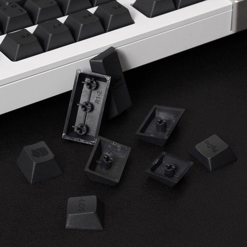 -LW- Homographic Grey PBT Keycaps CHERRY Profile Mechanical Keyboard ...