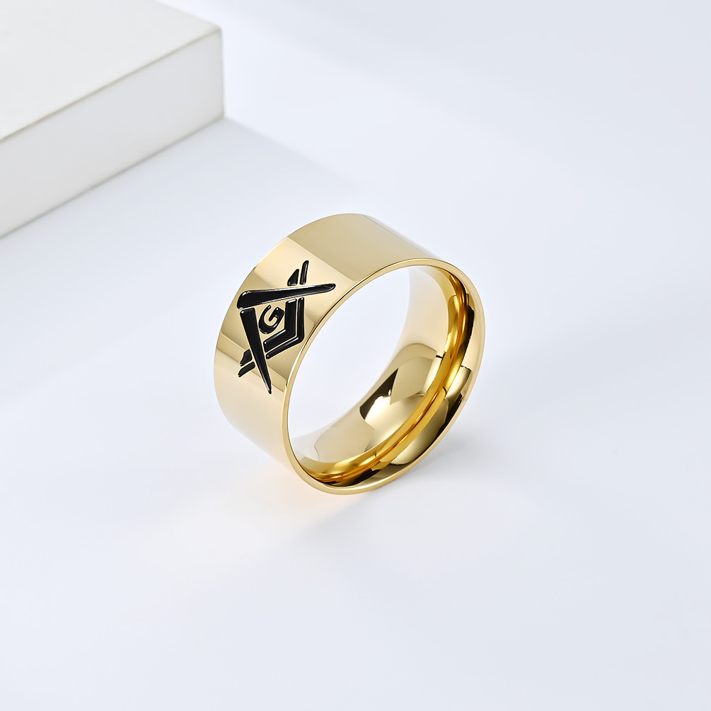 High quality material titanium steel masonic ring non deformable and ...