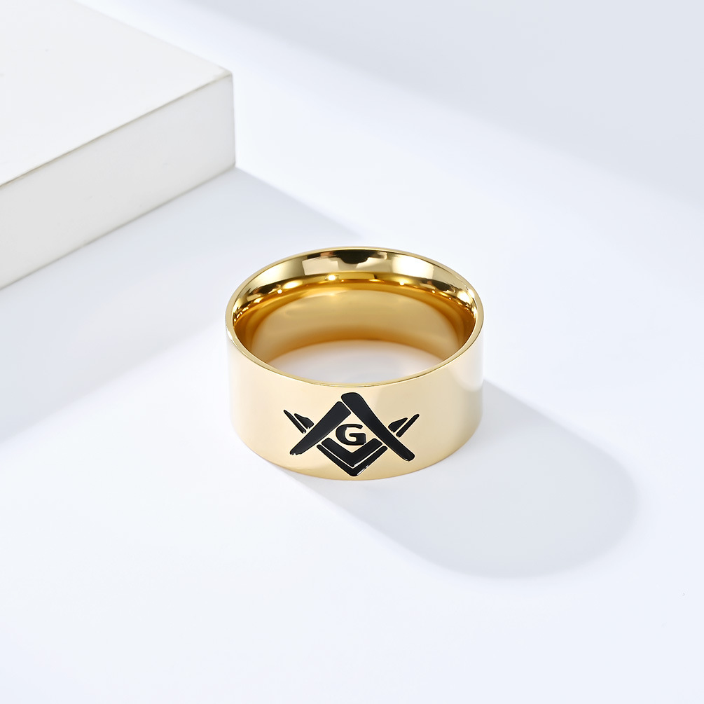 High quality material titanium steel masonic ring non deformable and ...