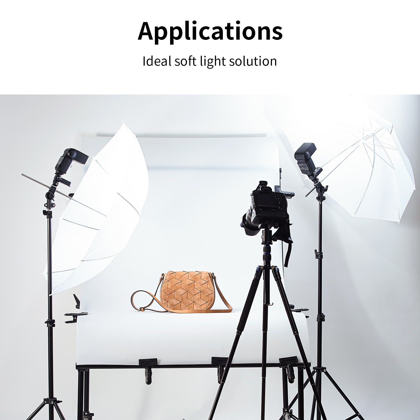 Selens Photography Umbrella Light Stand Flash Bracket Mount Kit with 33 ...