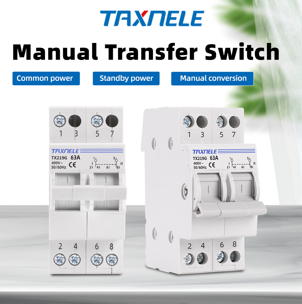 2P 40A 63A AC 230V 400V MTS Dual Power Manual Transfer Interlock ...