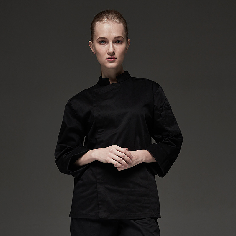 Ready Stock Chef clothing long-sleeved men and women white kitchen ...