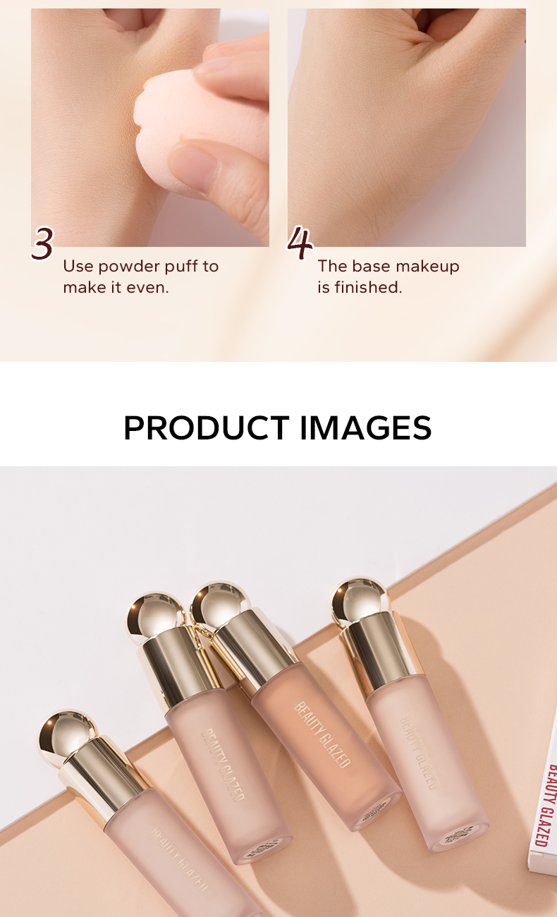 BEAUTY GLAZED Matte Full Coverage Liquid Concealer 24 Hours Smooth ...