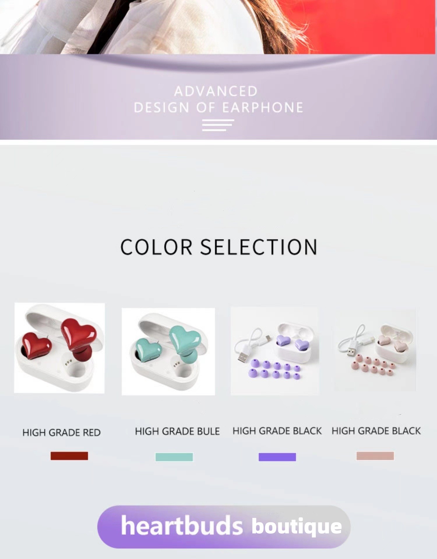 [Fast Delivery]Japanese Heartbuds Original TWS Bluetooth Earphones Low ...