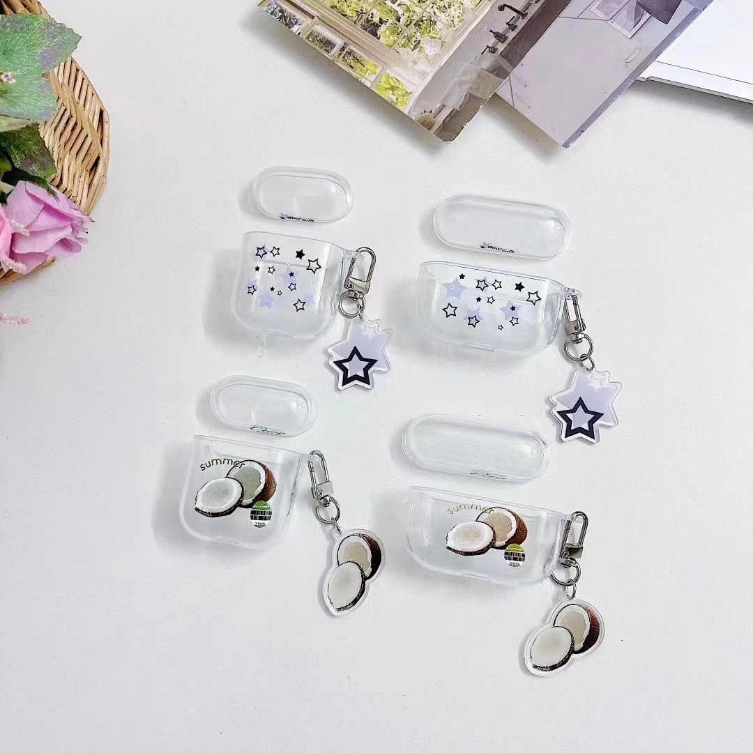 Creative Transparent Star AirPods Case For AirPods 4 1/2/3/Pro Pro2 ...