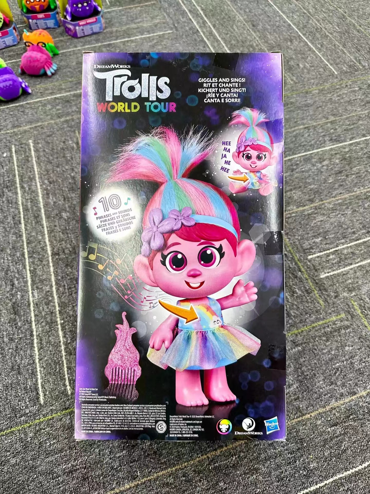 Trolls DreamWorks Trolls World Tour - Giggle & Sing Poppy Toddler Doll ...
