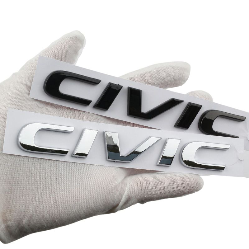 【HONDA】NEW 3D ABS modified CIVIC letter logo rear fender sticker CIVIC ...