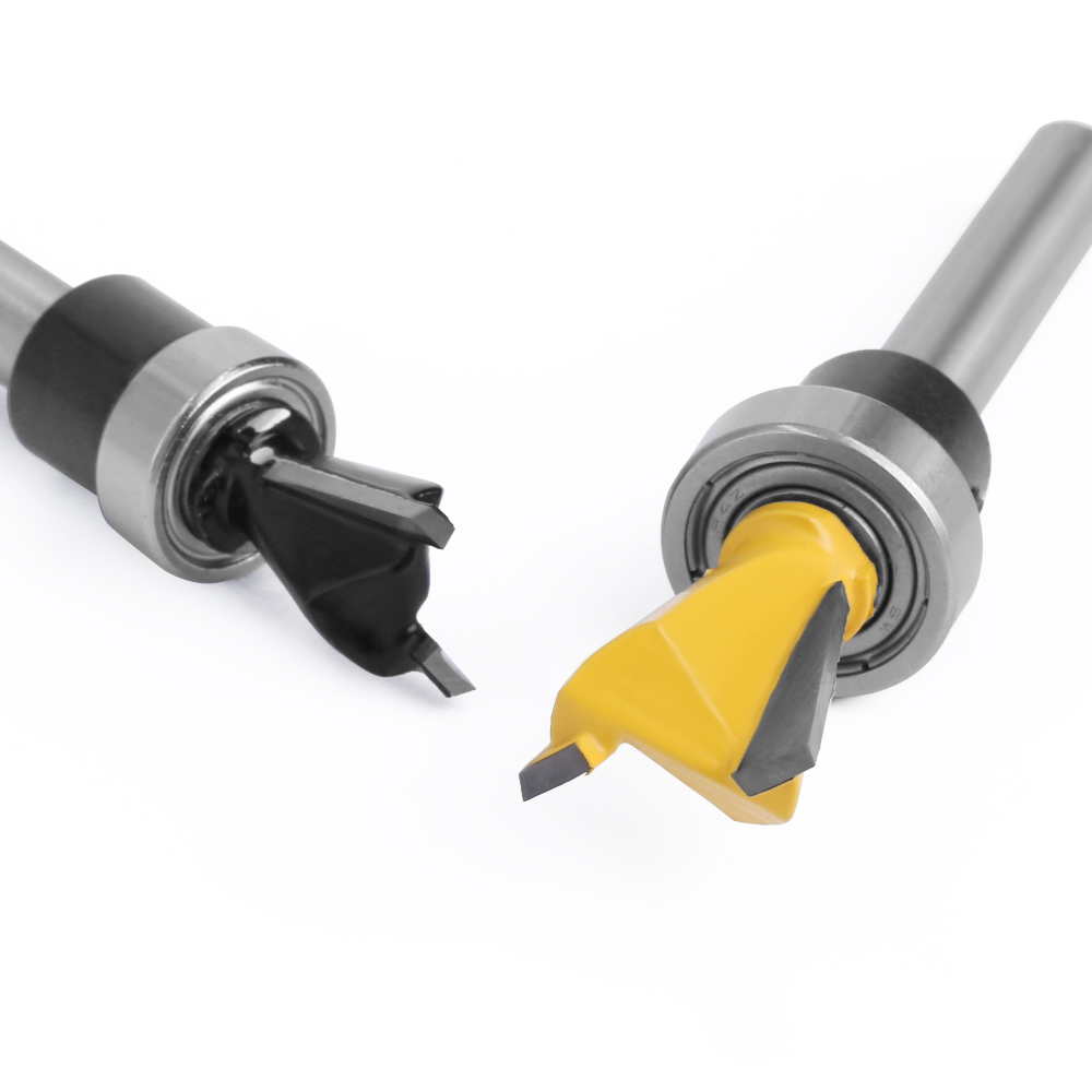 LAVIE 1pc 1/4 Shank Dovetail Joint Router Bit Set with Bearing ...