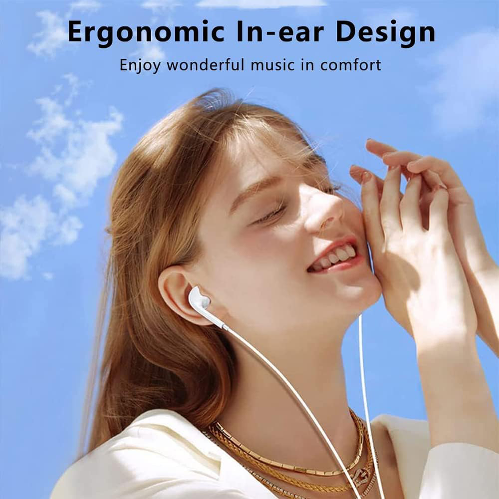 iP Earphone [Plug and Play No Bluetooth Required] Headphones Wired ...