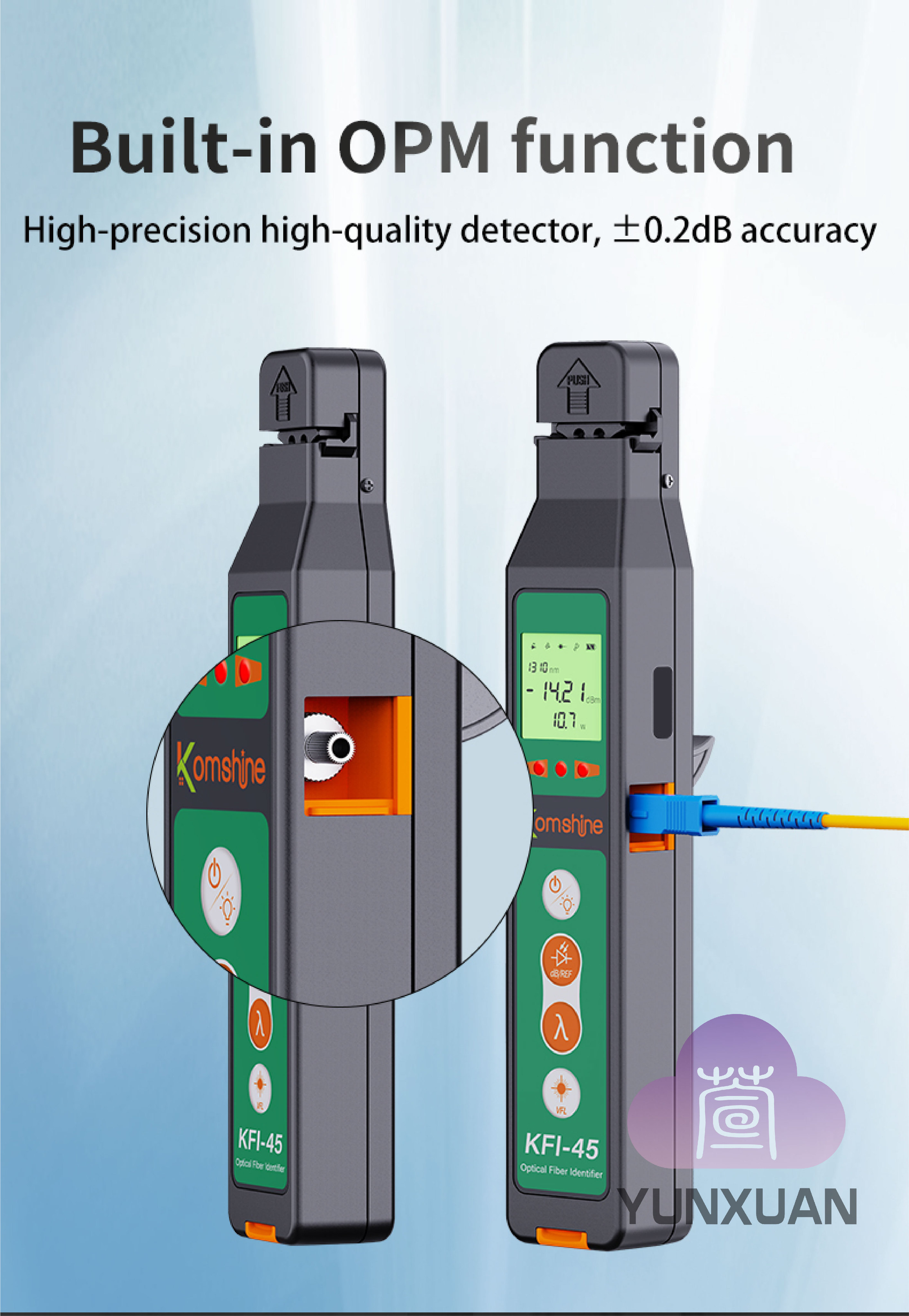 KFI-45 With OPM & VFL Fiber Optic Trafic Identifier Power Meter ...