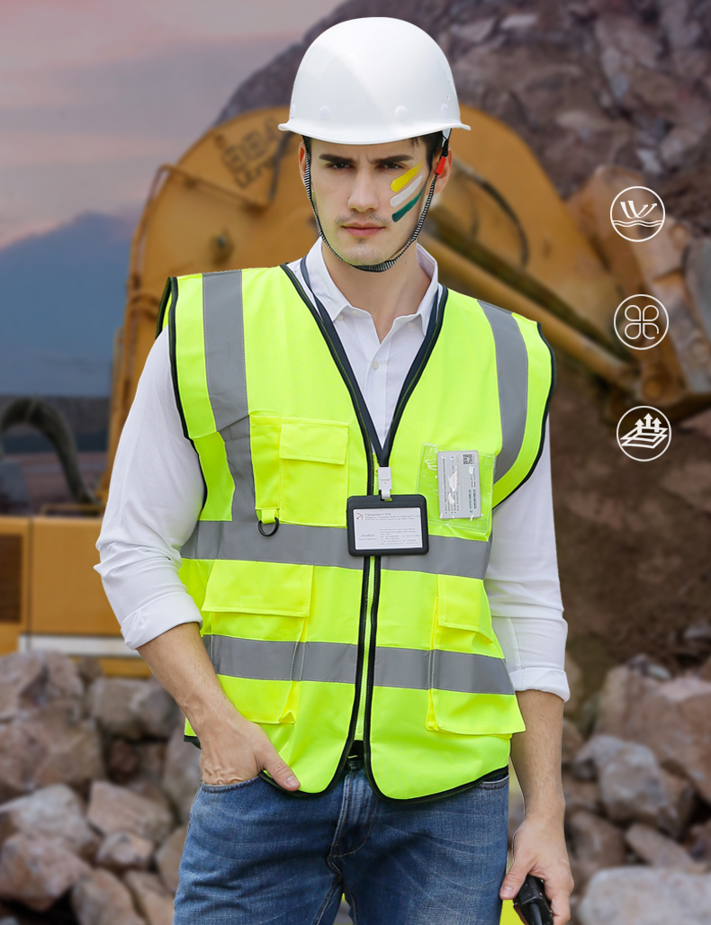 Safety Vest for Men with Reflective Stripes Construction Vest with ...