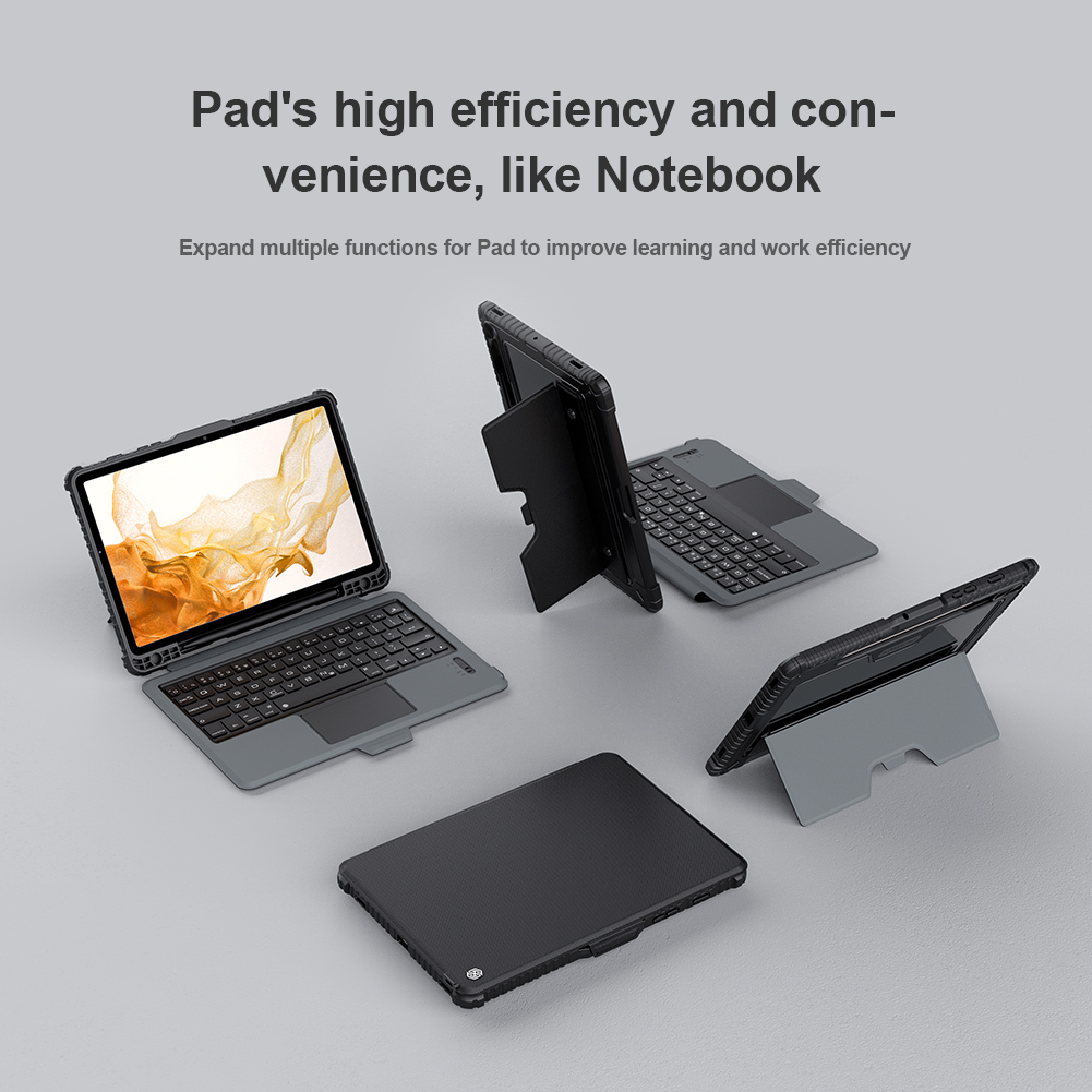NILLKIN For Samsung Galaxy Tab S8 Case Bluetooth Keyboard Case For Tab ...