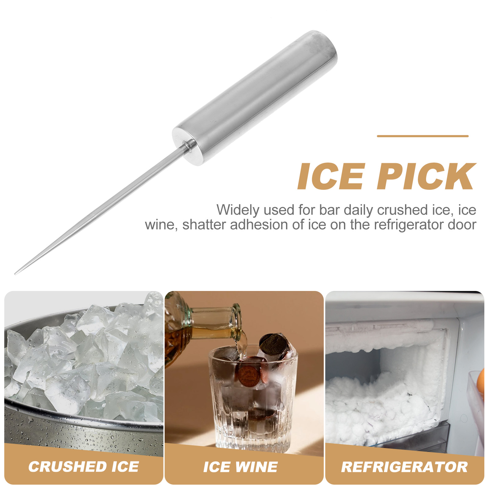 [READY STOCK] Ice Pick for Bar Carving Tools Chisel Picks Piton ...