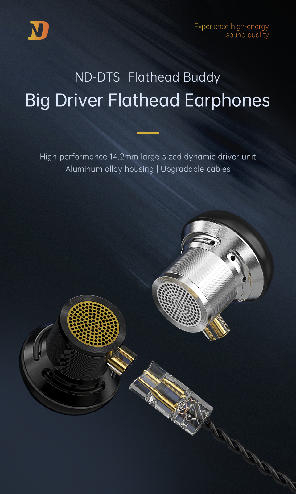 ND DTS Earphone High Performance 14.2mm Large Sized Dynamic Driver Unit ...