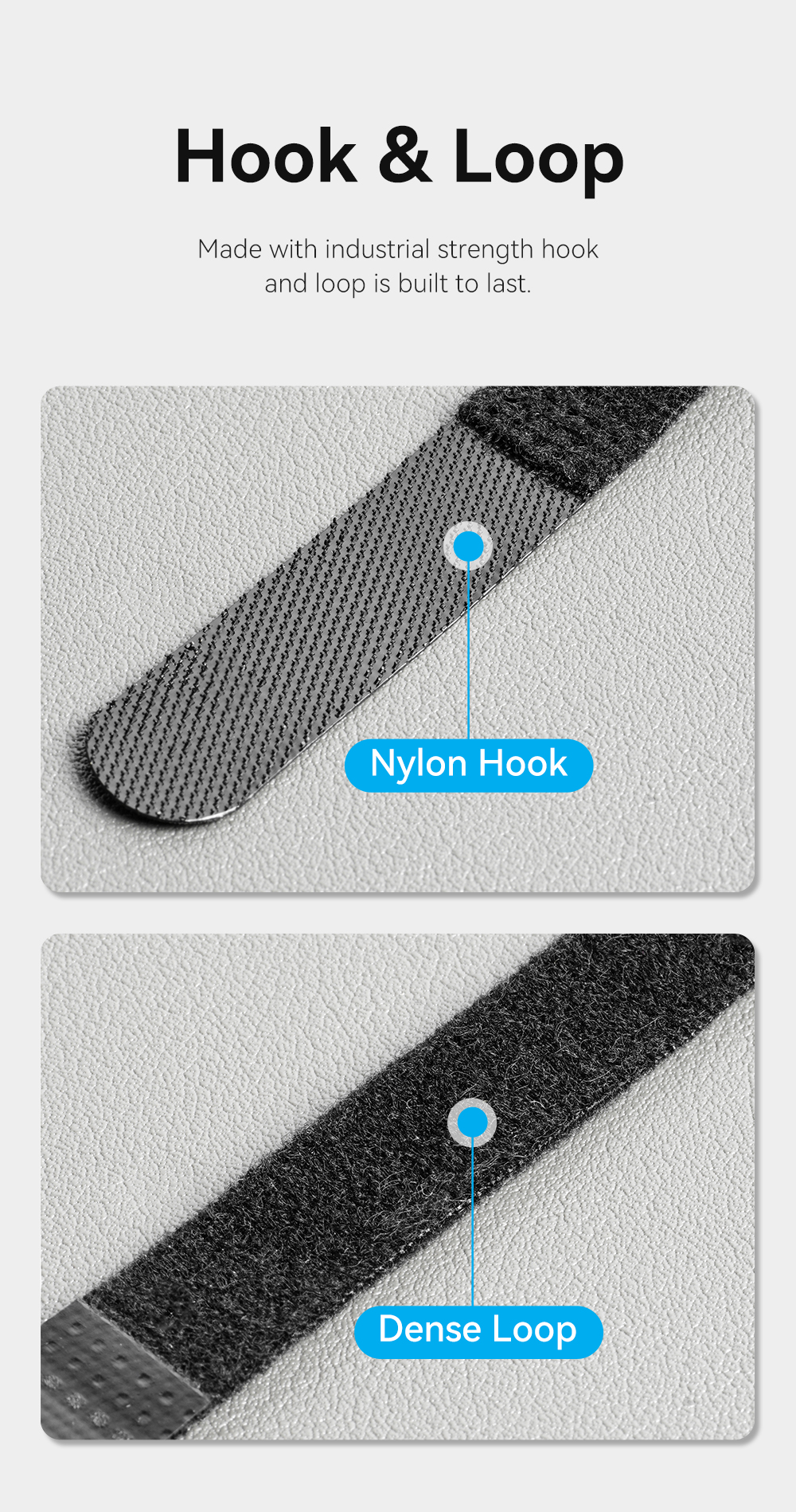 Vention 120-180mmTearable Velcro straps Cable Organizer Self Adhesive ...