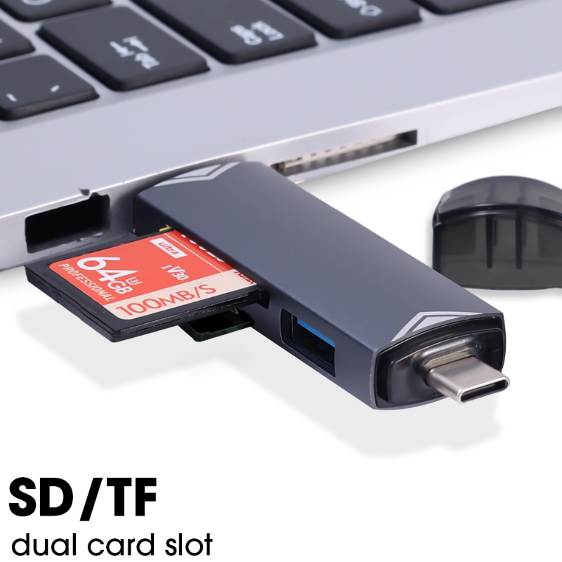 6 in1 OTG Card Reader USB Type C Micro to USB3.0 TF SD Adapter Flash ...