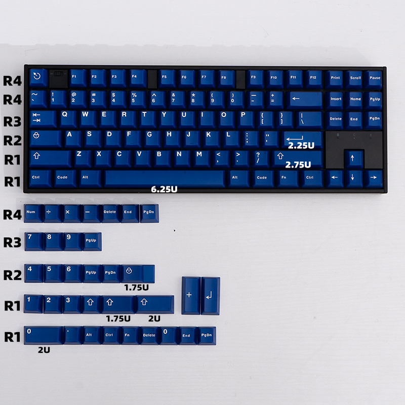 FANS PYGA Translucence Keycaps Double shot Cherry Profile English ...