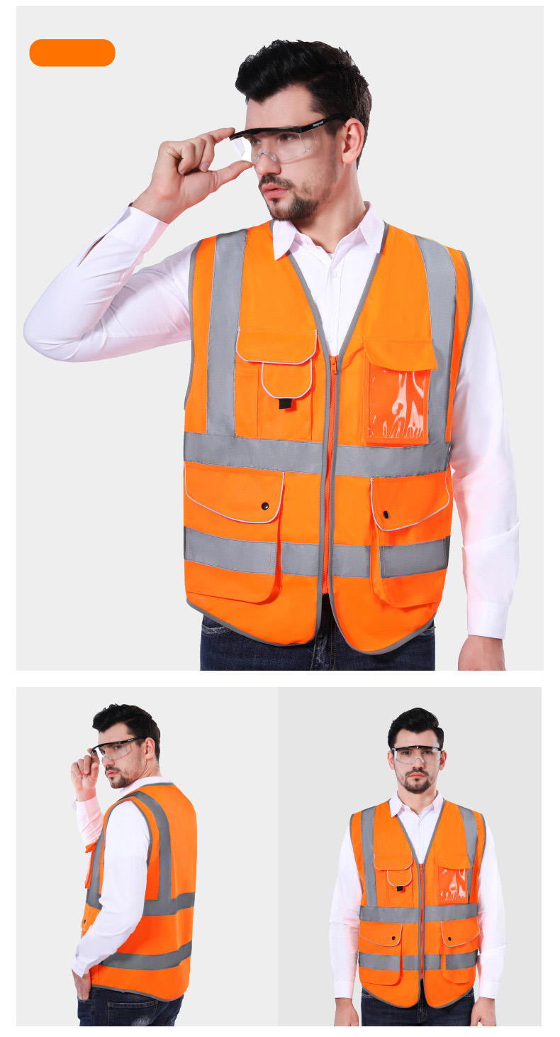 Construction Safety Vest Reflective Work For Men Women Hi Vis Vest With ...