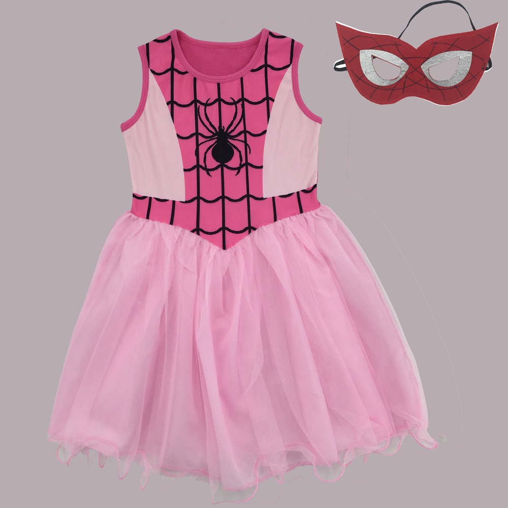 Kids Girls Marvel Spiderman Cosplay Dress Toddler Girl Christmas ...