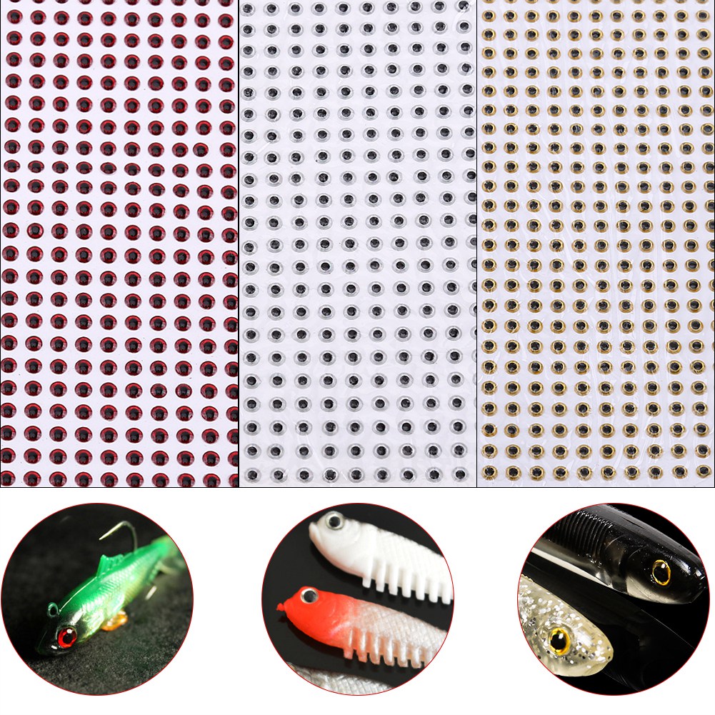 [Ready Stock] Wowowi 500pcs Fish Eye 3D Fishing Lure Eyes Fly Tying ...