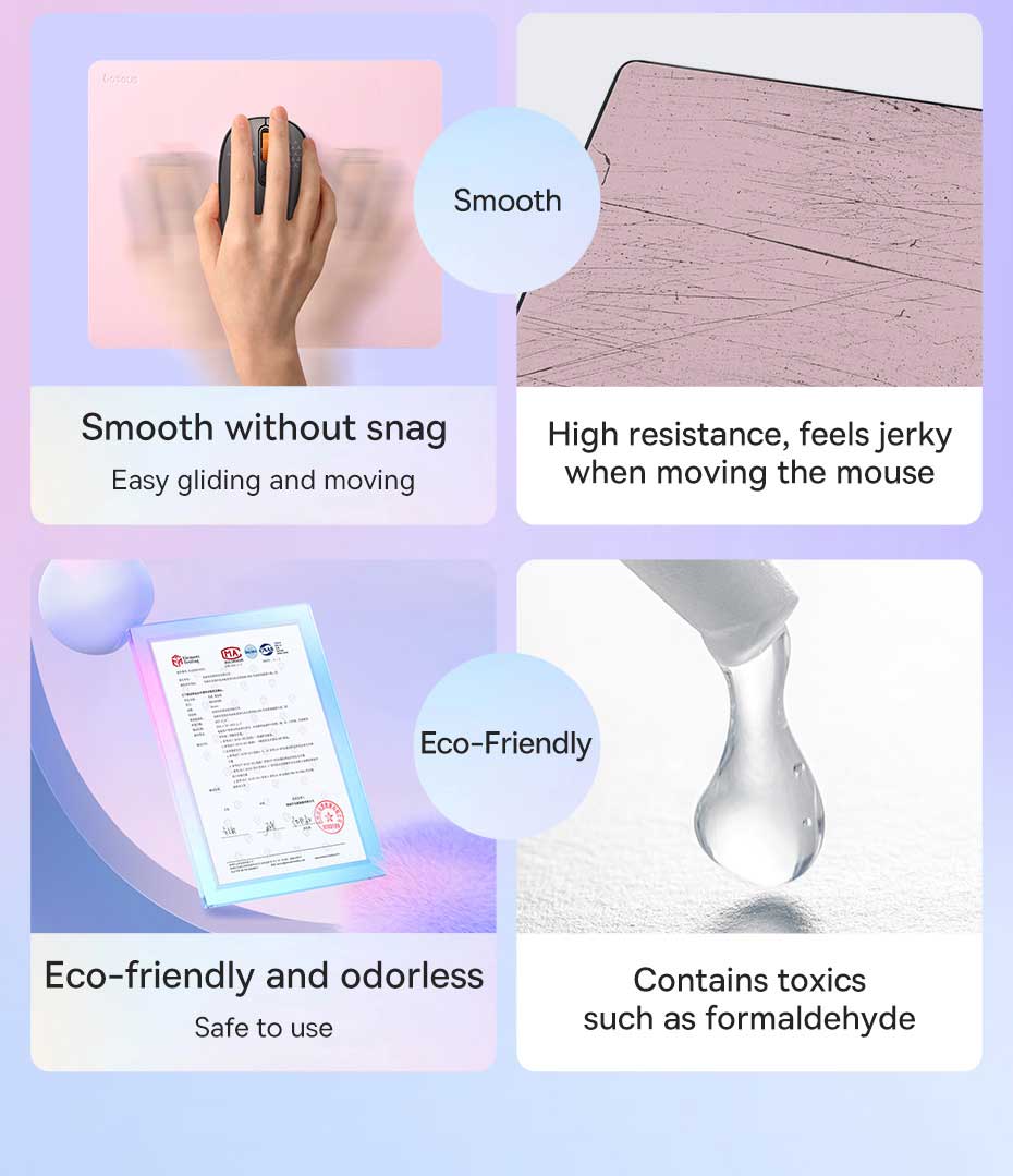 Baseus Mouse Pad Gaming Mousepad Office Computer Mouse Mat Double-sided ...