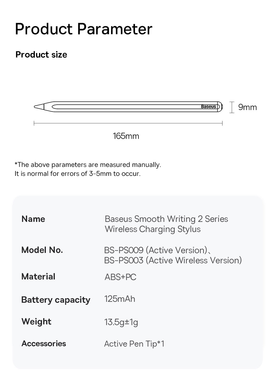 Baseus Stylus Pen For Apple Pencil 2 with Wireless Charging for iPad Fine Point Stylus for Touch ...