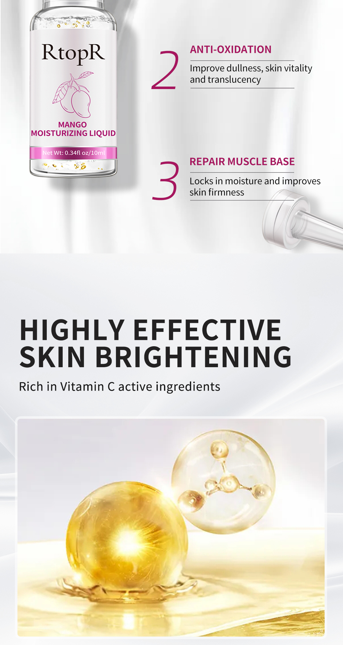 RtopR Mango Bright Moisturizing Liquid Face Care Anti Winkles ...