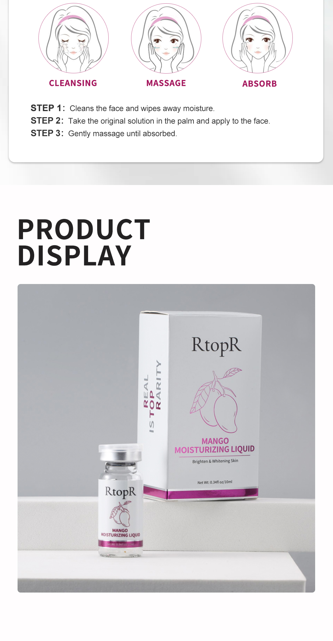 RtopR Mango Bright Moisturizing Liquid Face Care Anti Winkles ...
