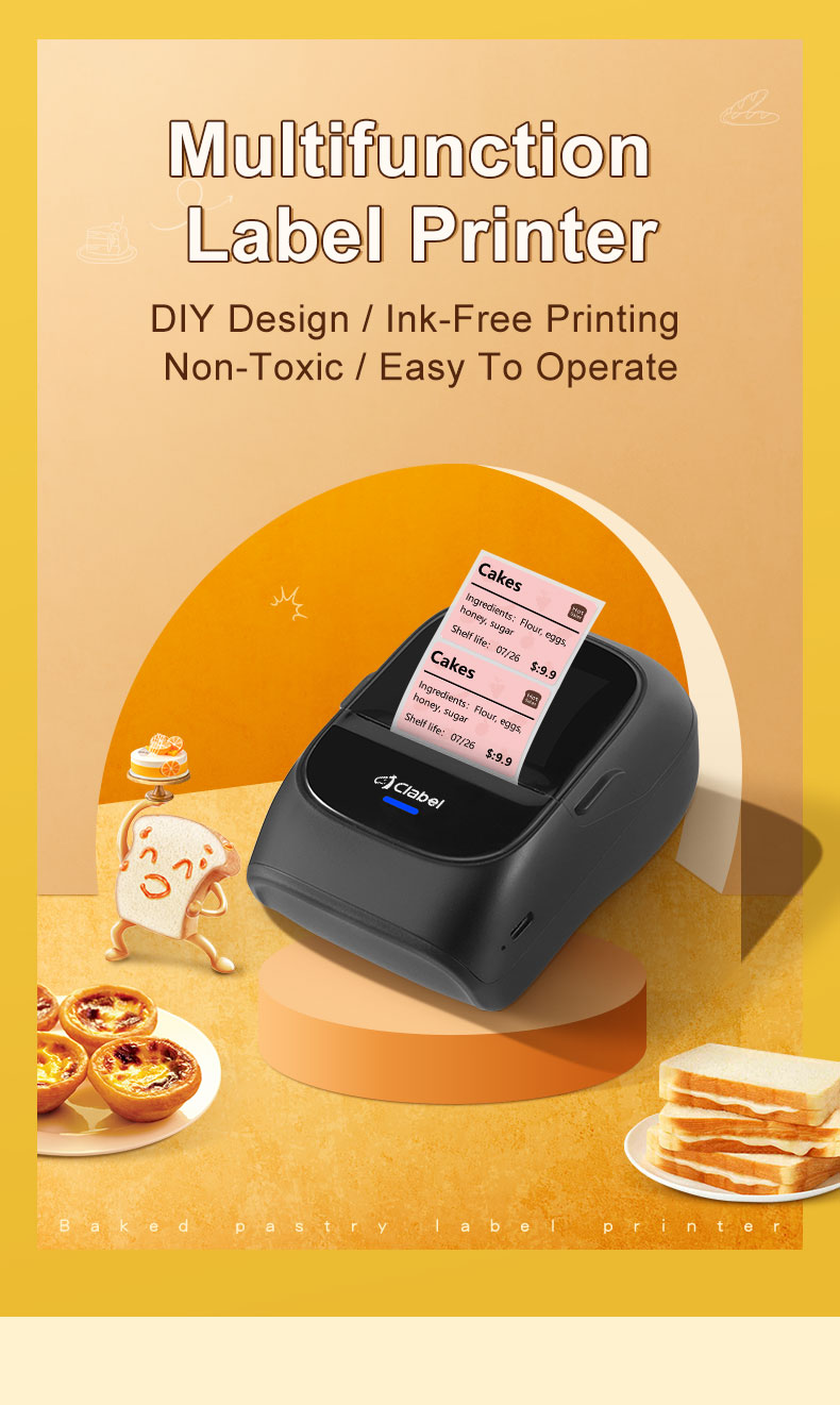 CLABEL 221B Label Maker Portable Printer Label Printer Bluetooth ...