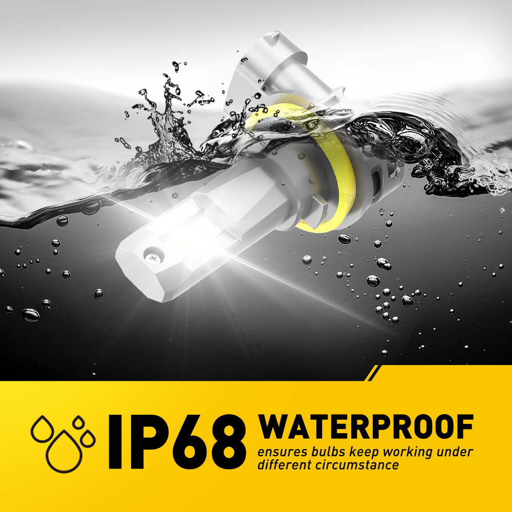 AUXITO 2PCS 80W 18000LM H11 H16 LED Headlight HB3 9005 Car LED ...