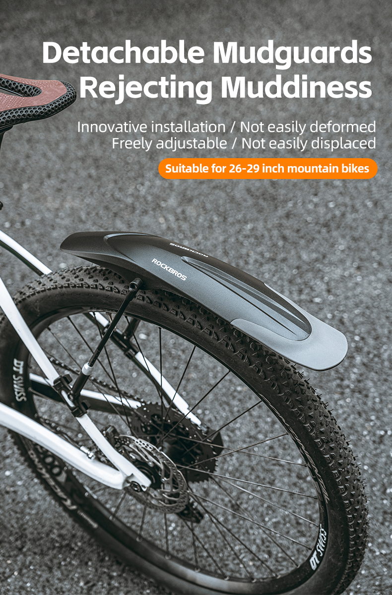 【PH Delivery】ROCKBROS Mountain Bike Fender Removable Quick Release Fender 26 27.5 29 Inches ...