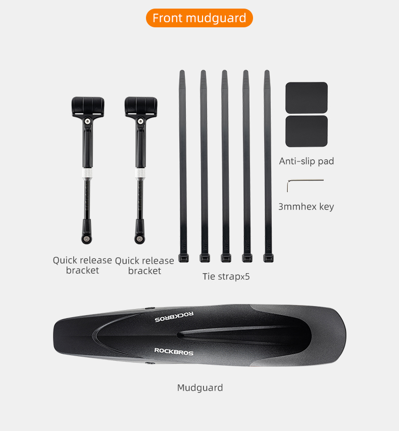 【PH Delivery】ROCKBROS Mountain Bike Fender Removable Quick Release ...