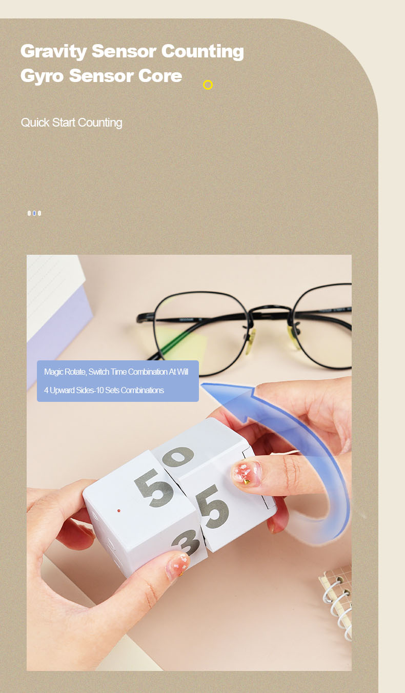 Timer Kitchen Timer Gravity Sensor Flip Meditation Timer For Time Management And Countdown