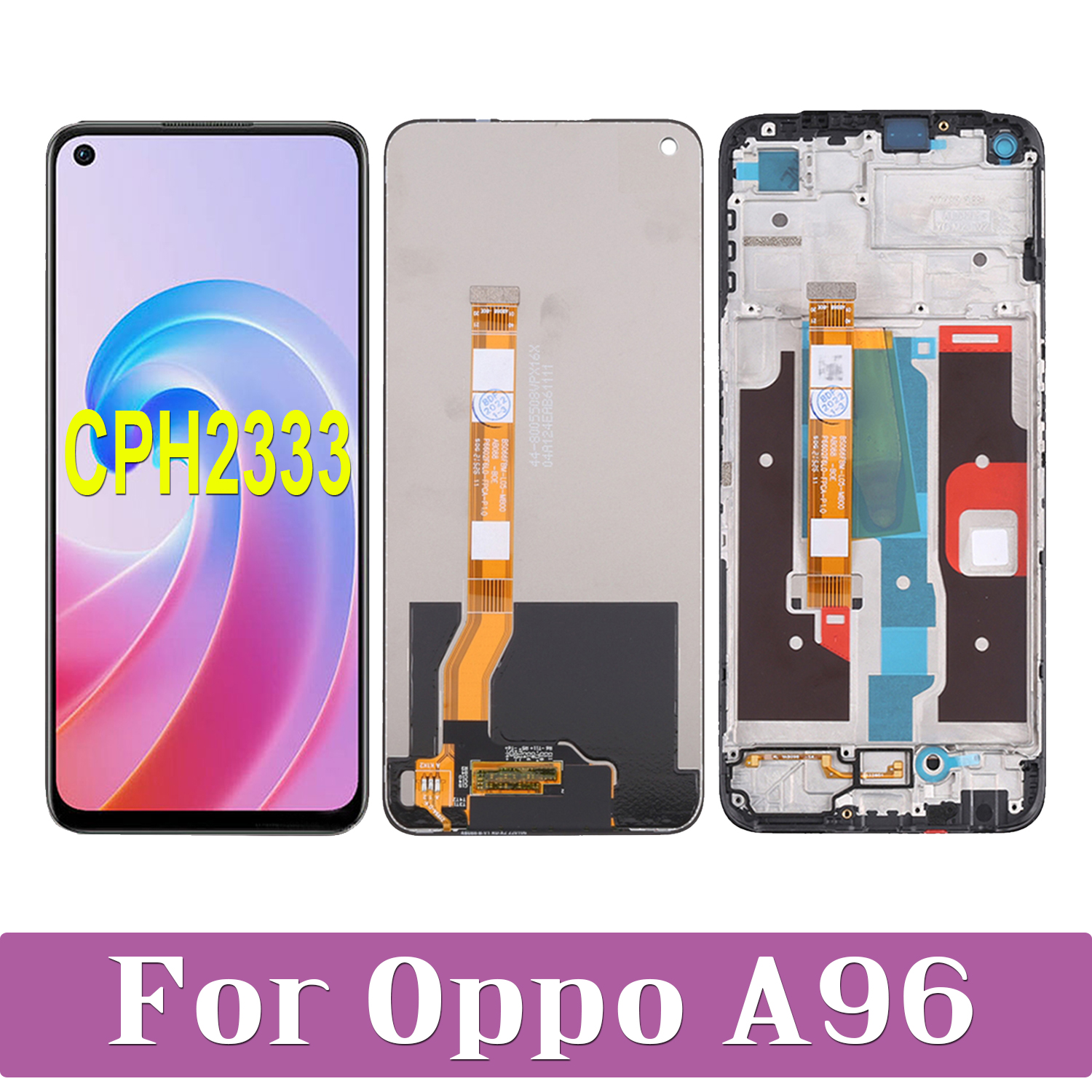 Original OPPO A96 4G LCD with Frame Display Touch Screen Digitizer Full ...