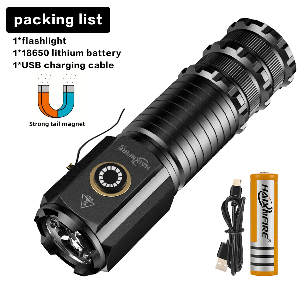 HaixnFire X46 USB Rechargeable floodlight 3500 lumen Camping flashlight ...