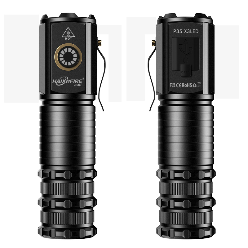 HaixnFire X46 USB Rechargeable floodlight 3500 lumen Camping flashlight ...