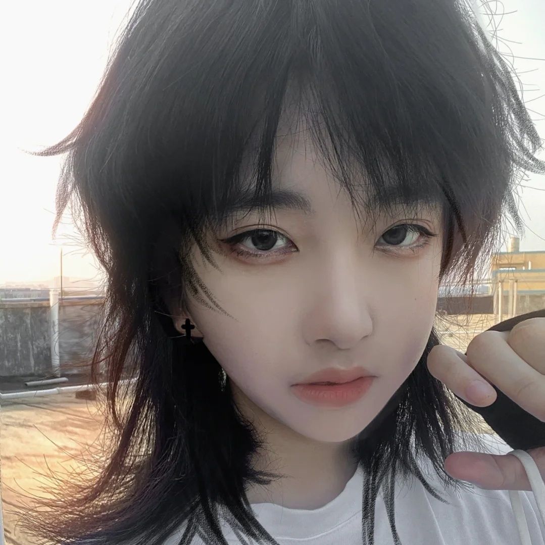 Wolf tail wig male same style samurai head Japanese personality unisex ...