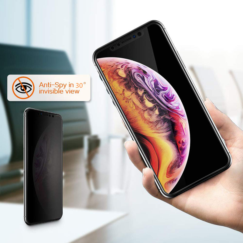 Monee Full Cover Anti-Spy Privacy Tempered Glass Compatible For iPhone ...