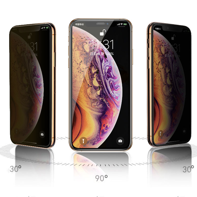 Monee Full Cover Anti-Spy Privacy Tempered Glass Compatible For iPhone ...