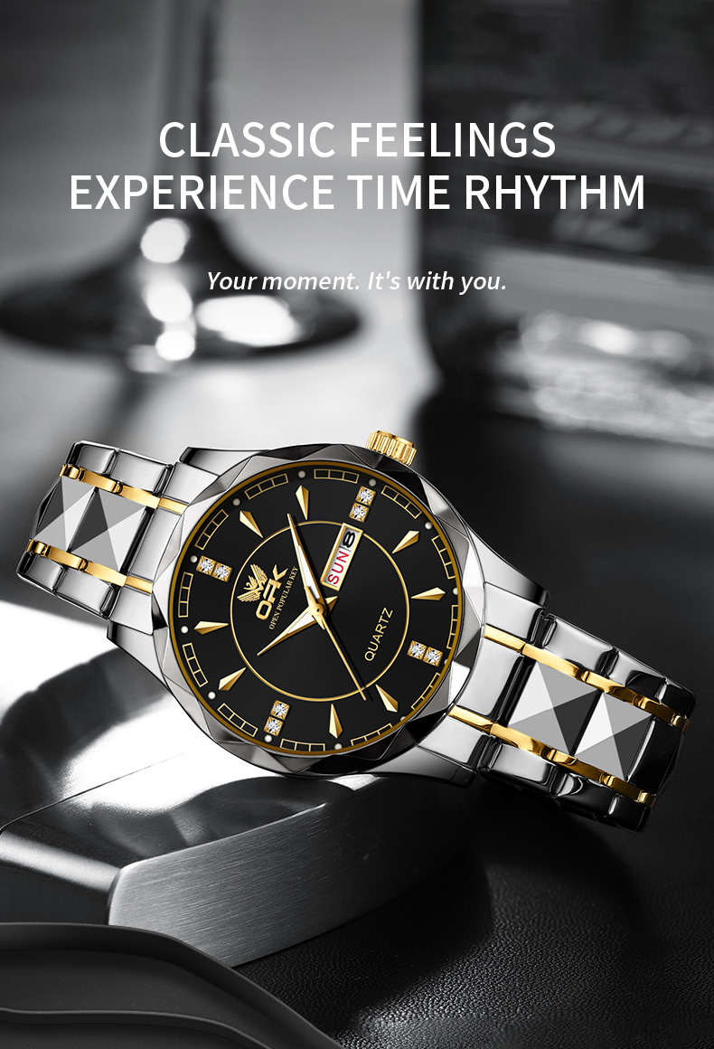 OPK Watch For Men Waterproof Original Quartz Stainless Steel Luxury ...