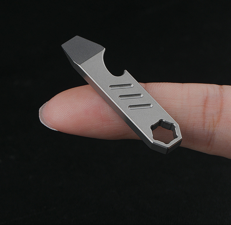 CNEDC Titanium Mini Crowbar Bottle Opener Multi-Tool Titanium Alloy ...