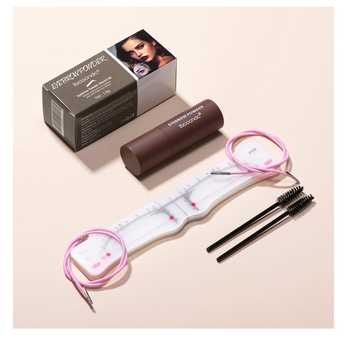 IBCCCNDC New Eyebrow Stamp Stencil Kit One Step Shaping - Brow Powder ...