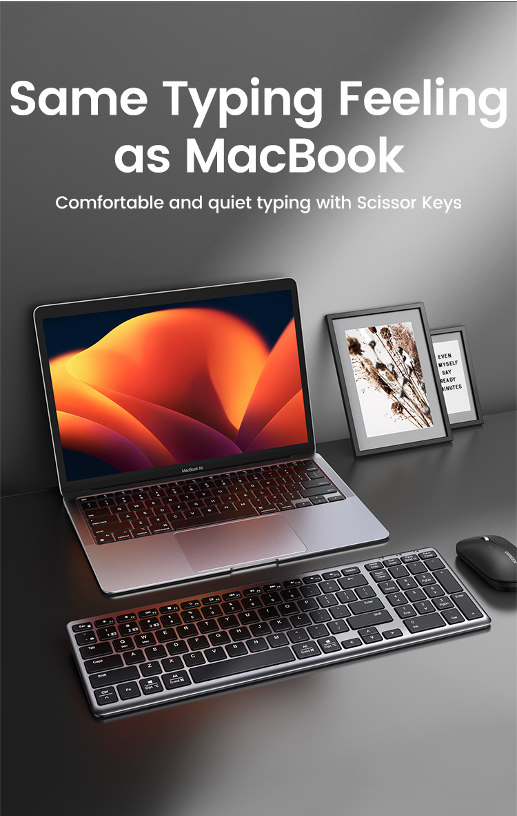 UGREEN Wireless Keyboard Bluetooth 5.0 & 2.4G Keyboard 99 Keys ...