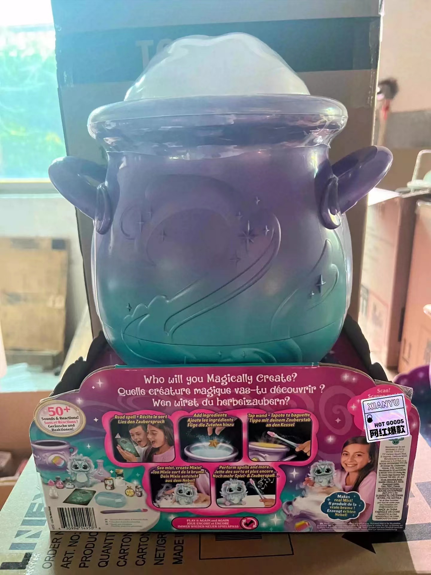 Magic Mixies Magical Misting Cauldron with Interactive 8 inch Pink ...